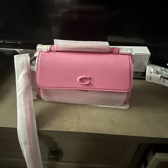 Coach | Bags | Coach Pink Juno Small Leather Crossbody Bag | Poshmark